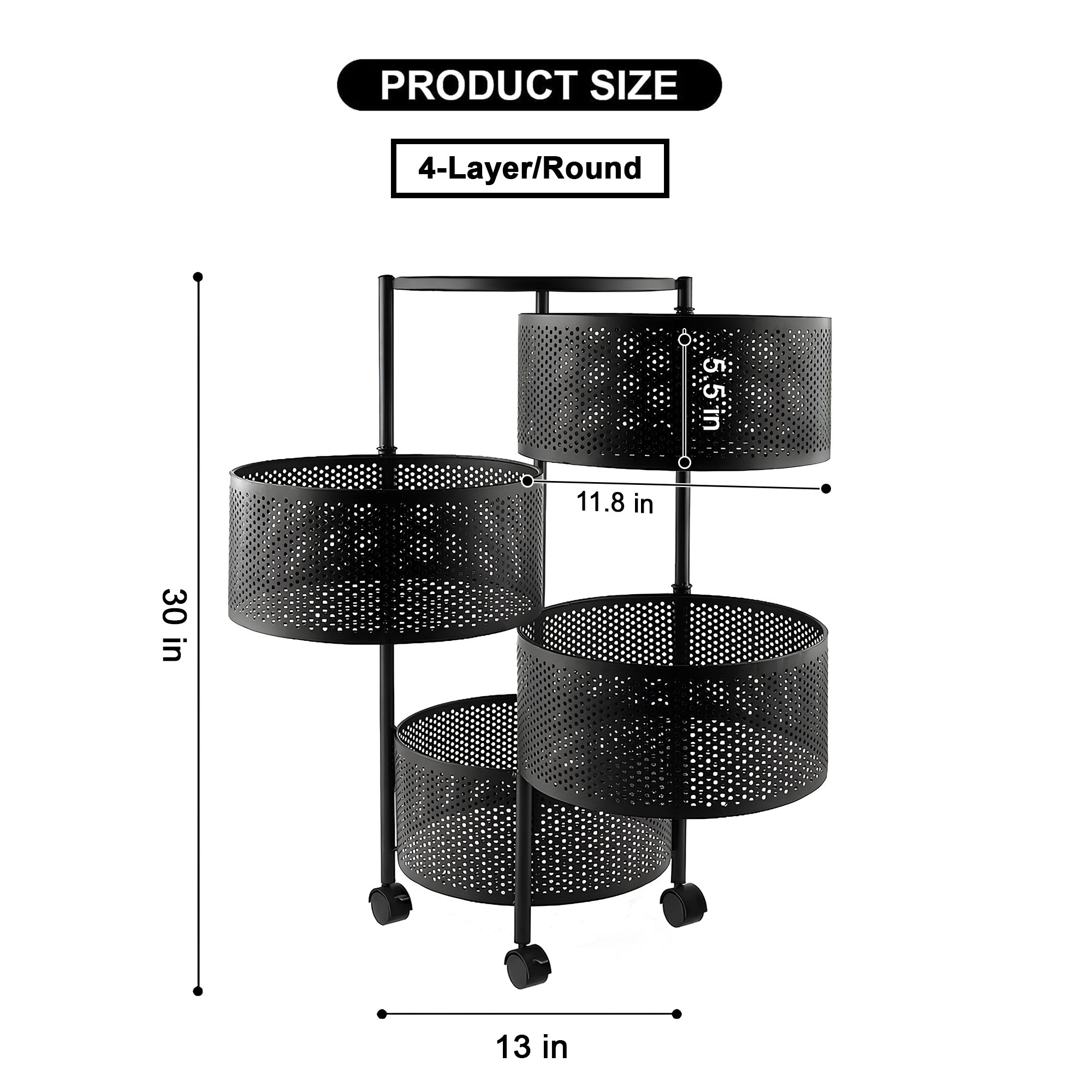 Premium Round Metal Trolley By MATRIX – matrixhome-pk