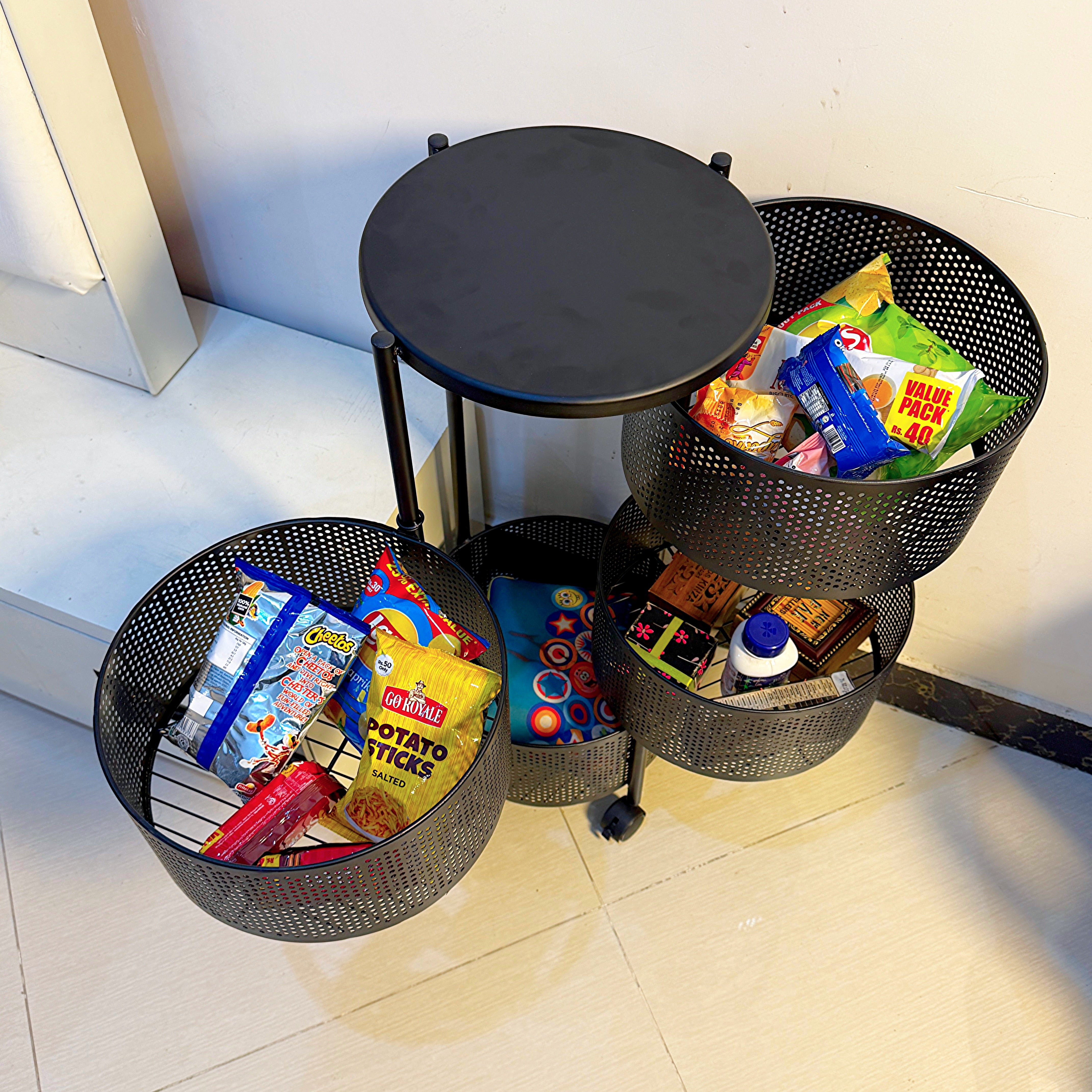 Premium Round Metal Trolley By MATRIX – matrixhome-pk